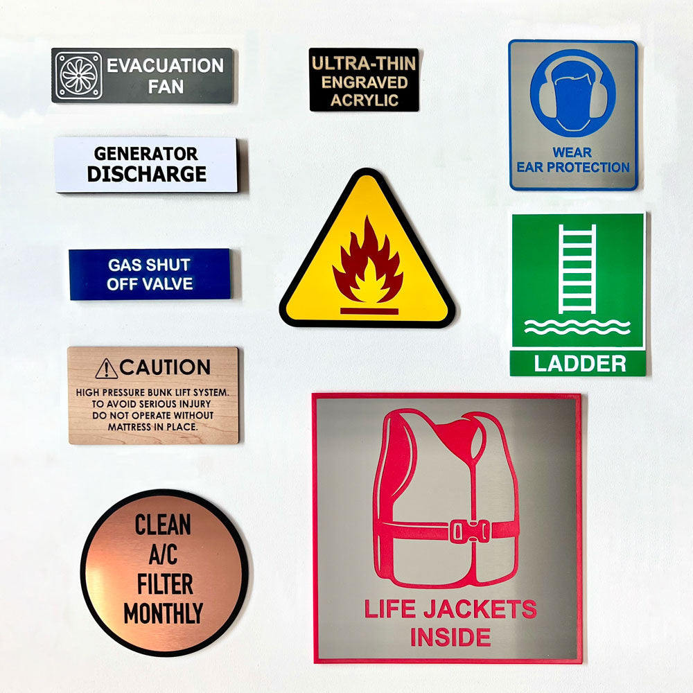 Custom Placards and Labels – Boat Manuals
