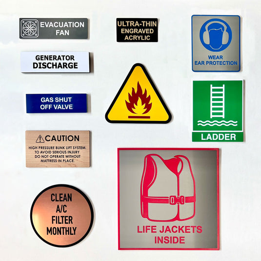 Custom Placards and Labels – Boat Manuals